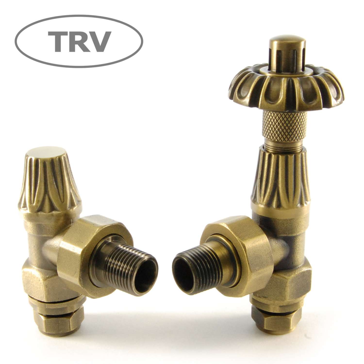 West Abbey Old English Brass TRV Valve - Radiators.co.uk