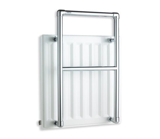 Myson Mersey 655mm x 640mm White/Chrome Towel Radiator | Radiators.co.uk