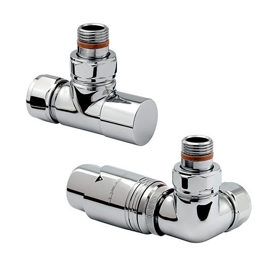 Zehnder Valve Set 15. Thermostatic double angled mixed valve set right ...