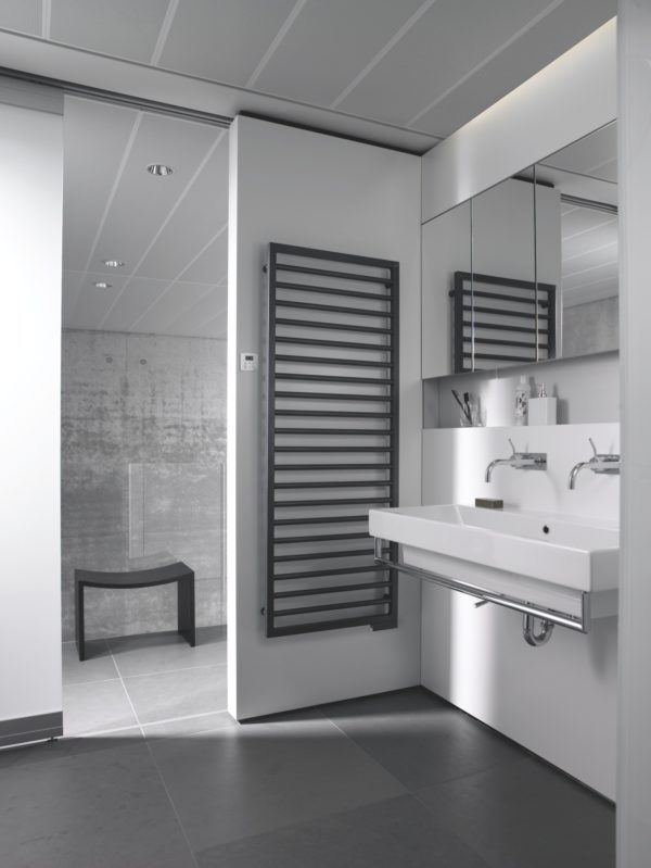 Zehnder Subway towel rail. 1837mm x 450mm. Volcanic finish. | Radiators ...