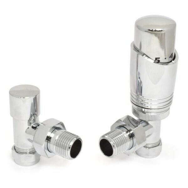 West Radiators Delta Angled TRV Chrome Thermostatic Radiator Valve ...