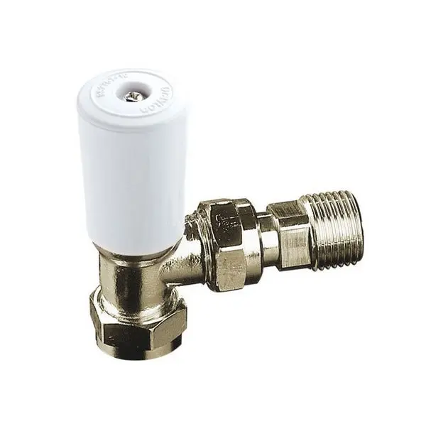 Drayton 15Mm Angledl Lockshield + Wheelhead Cap Chrome | Radiators.co.uk