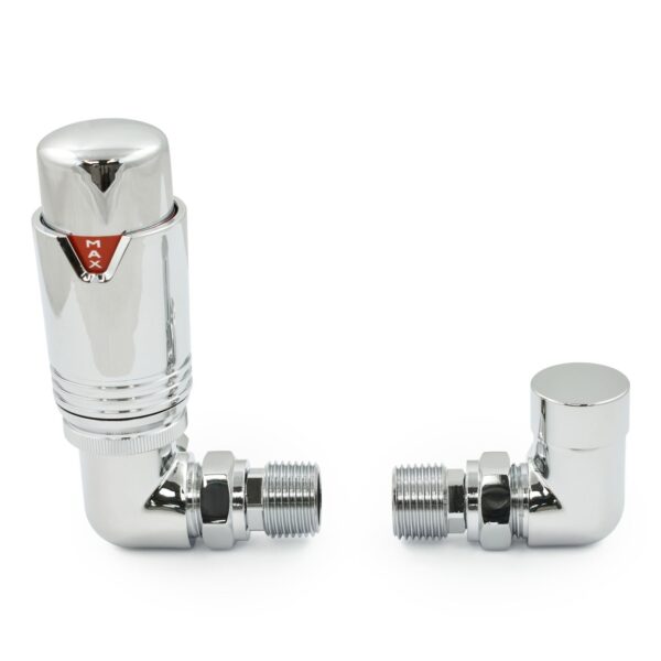 West Radiators Chrome Corner TRV Chrome Thermostatic Radiator Valve ...