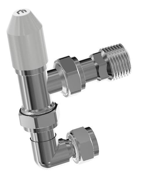 10Mm Lockshield Angle Chrome +Comp90 Elb | Radiators.co.uk
